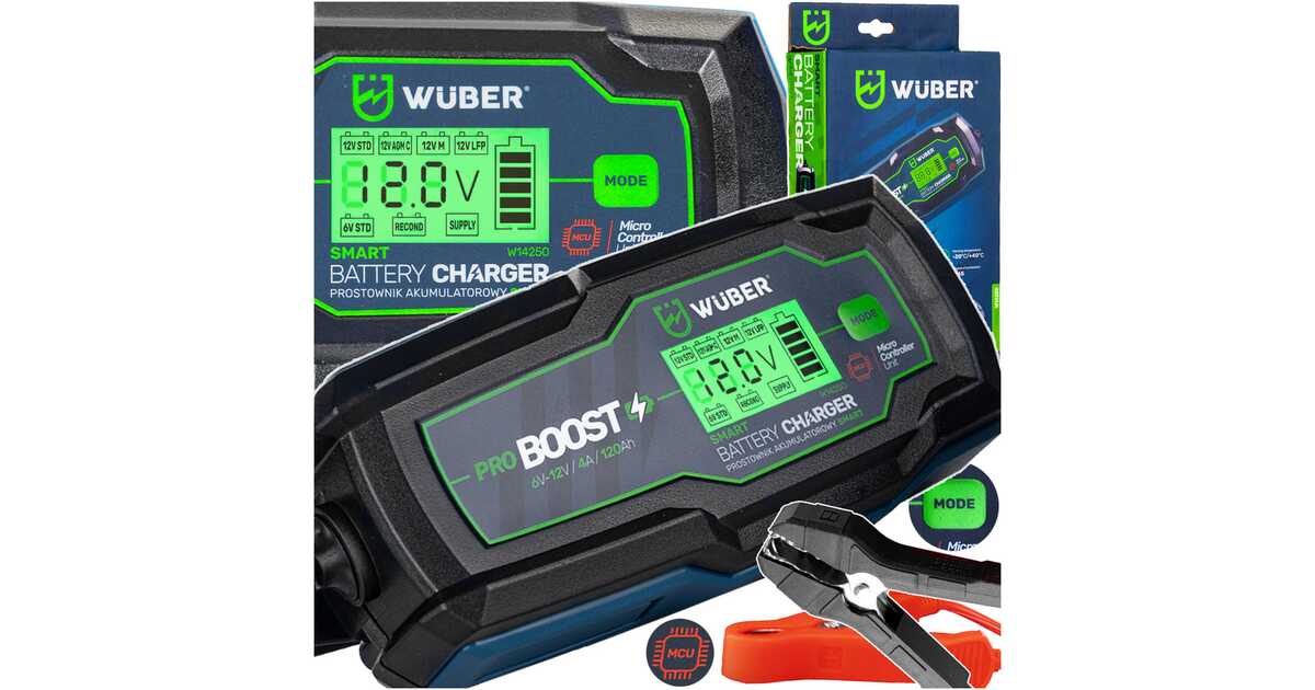 Prostownik mikroprocesorowy 6-12V 4A WUBER | wubertools.pl