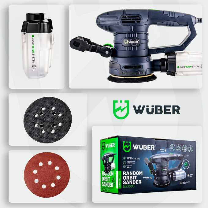 Szlifierka oscylacyjna 1100W z uchwytem WUBER | wubertools.pl