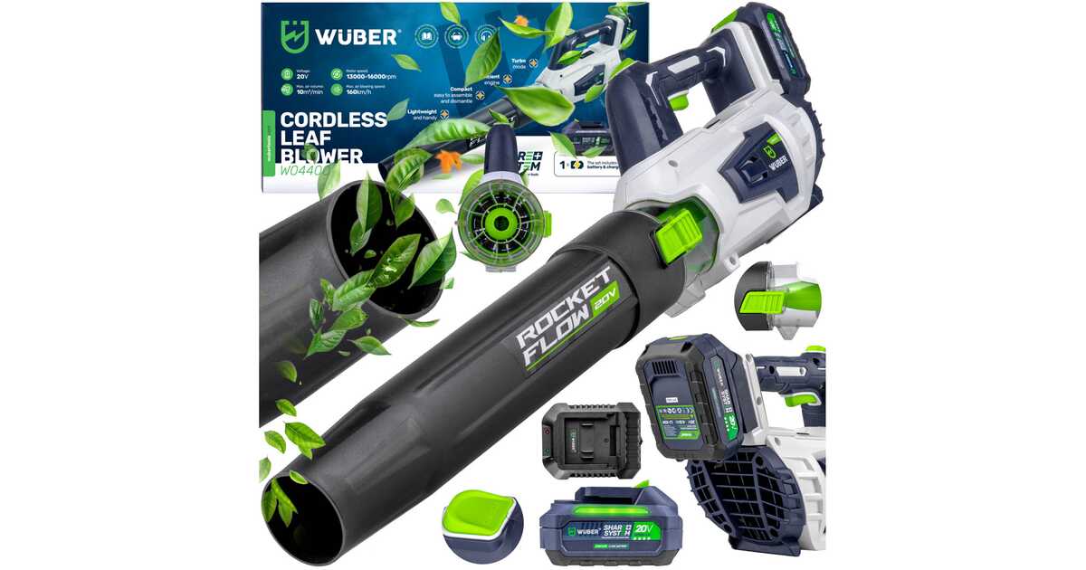 Dmuchawa akumulatorowa 20V 160 km/h WUBER | wubertools.pl
