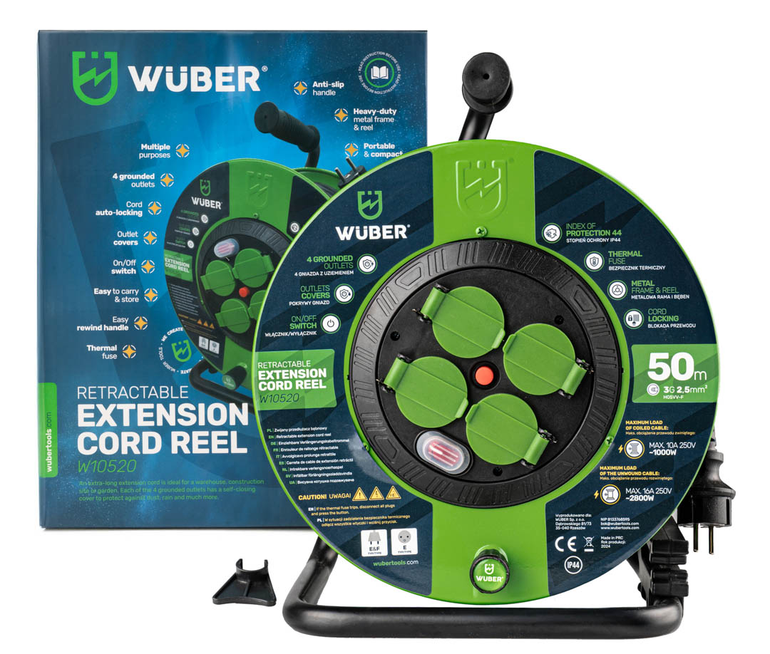 Przedłużacz bębnowy 50m WUBER | wubertools.pl