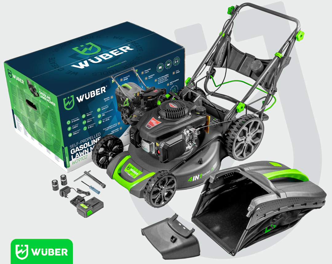 Kosiarka spalinowa z rozruchem elektrycznym i napędem WUBER | wubertools.pl