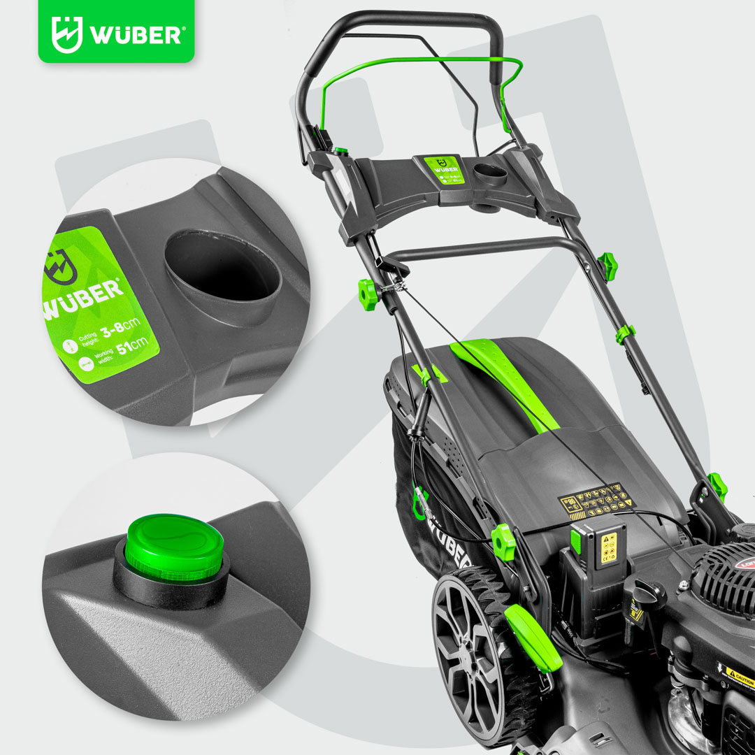 Kosiarka spalinowa z rozruchem elektrycznym i napędem WUBER | wubertools.pl